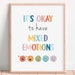 Mental Health Poster, Therapy Office Decor, It's Ok to Have Mixed ...