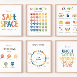 Mental Health Bundle, 6 Therapy Office Decor Posters, School ...