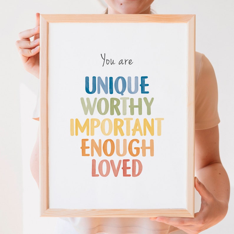 Affirmation Poster Self Respect Self Esteem Classroom - Etsy