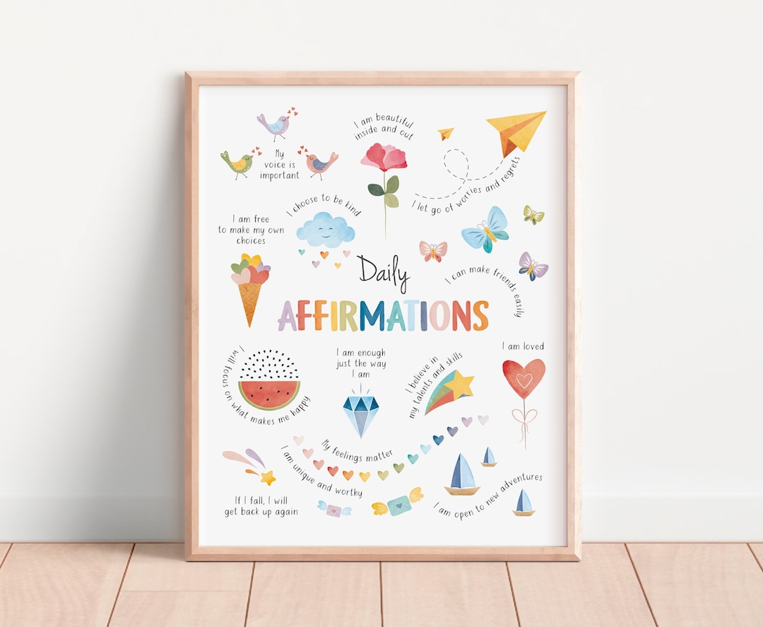 Positive Affirmation Poster, Therapy Office Decor, Mental Health ...