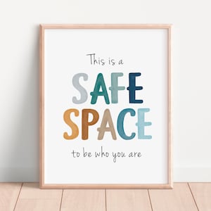 This is A Safe Space to Be Who You Are, Mental Health Poster, Social ...