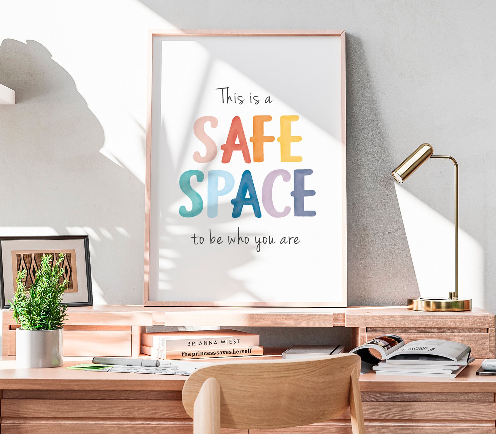 Calming Corner Poster, Safe Space Printable Poster, Mental Health ...