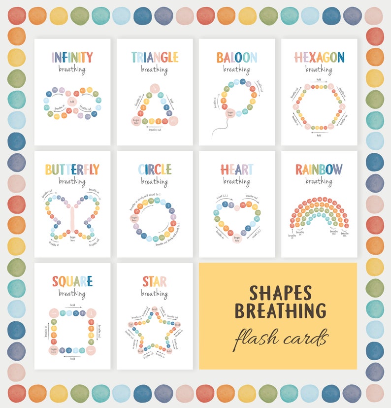 Breathing Cards, Calming Corner, Mental Health, Grounding Technique ...