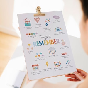 Things to Remember, Therapy Office Decor, Positive Affirmations ...