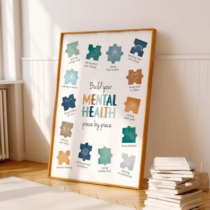 Build Your Mental Health Poster, Growth Mindset, Therapy Office Decor ...