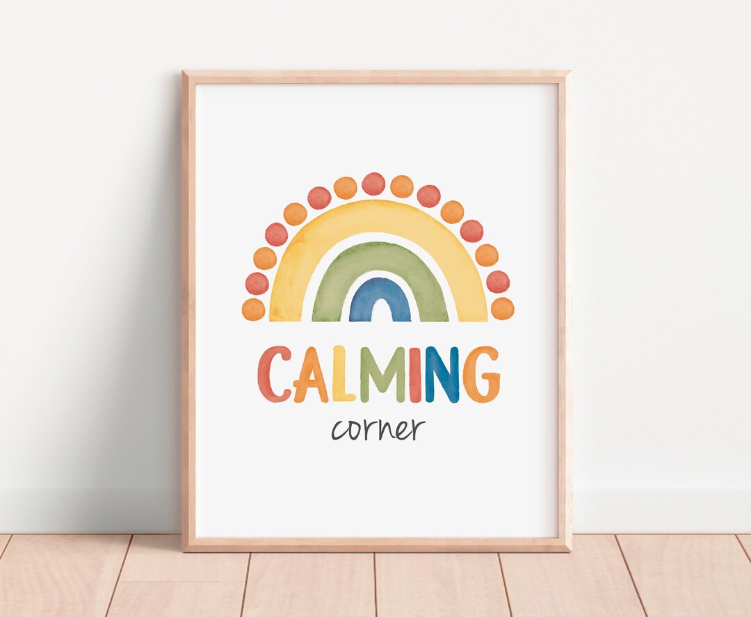 Calming Corner Poster, Classroom Decor Printable, Mental Health Poster ...