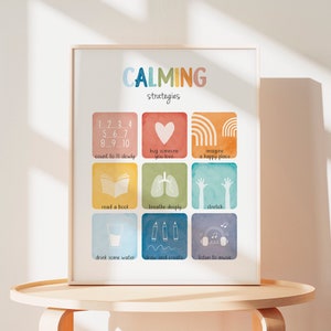 12 Calming Corner Posters, School Counseling, Counselor Office Decor ...