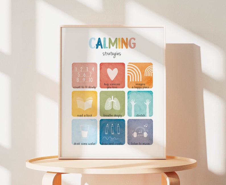 12 Calming Corner Posters, School Counseling, Counselor Office Decor ...