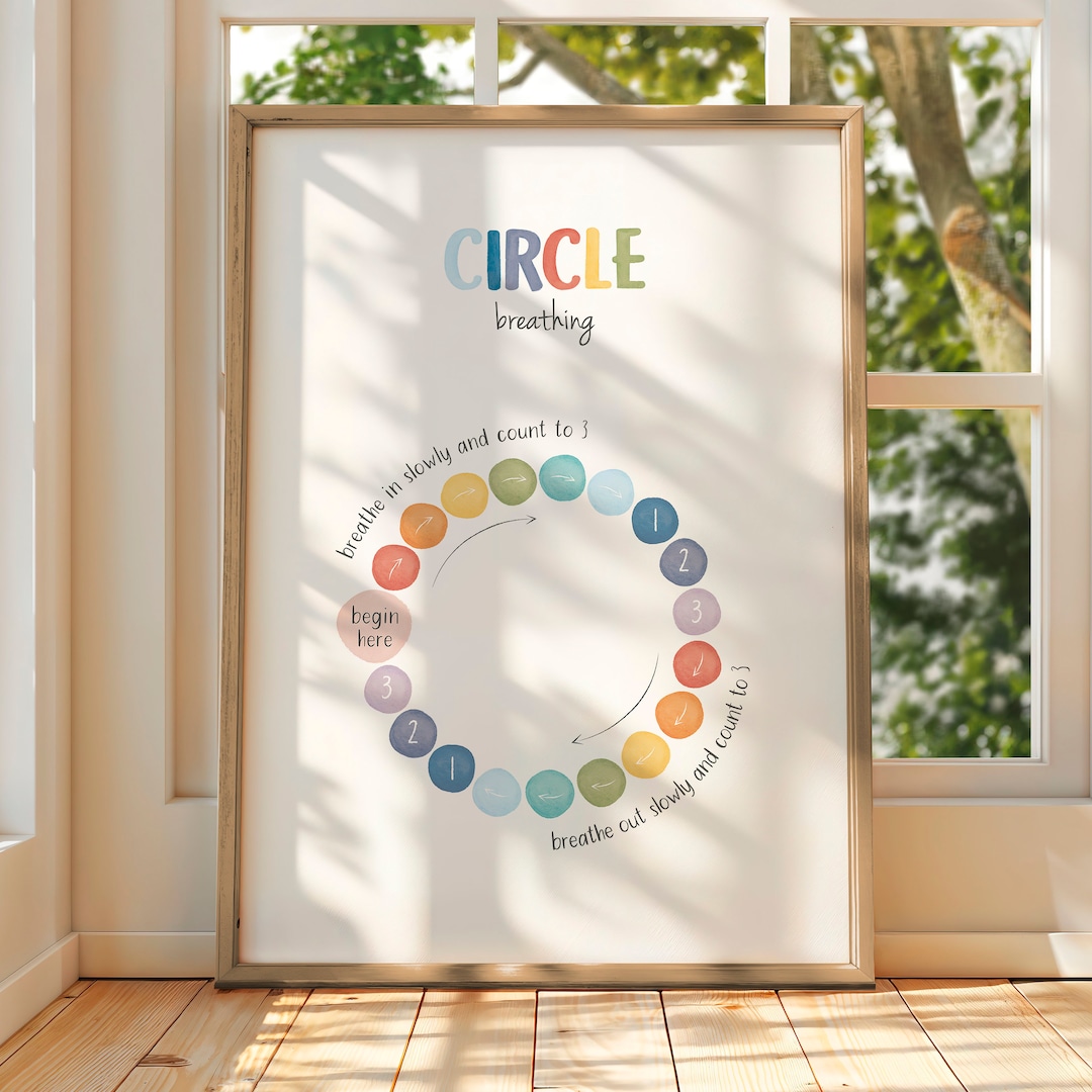 Shapes Breathing Print, Calming Technique Poster, Coping Skills ...