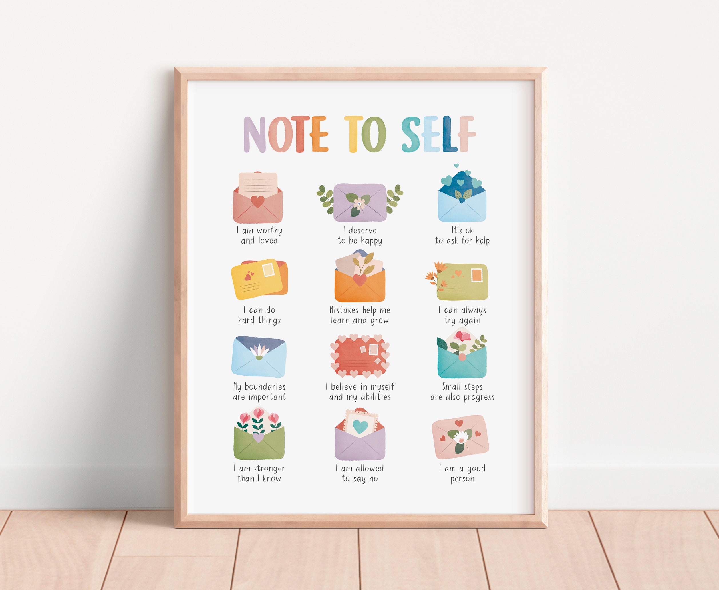 Therapy Office Decor Note to Self Poster School Counselor - Etsy Australia