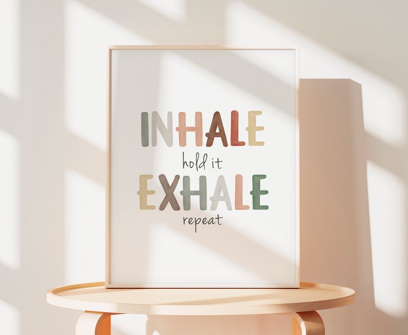 Calming Corner Posters: Square Breathing, Inhale-exhale (digital ...
