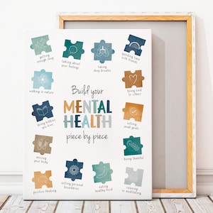 Build Your Mental Health Poster, Growth Mindset, Therapy Office Decor ...