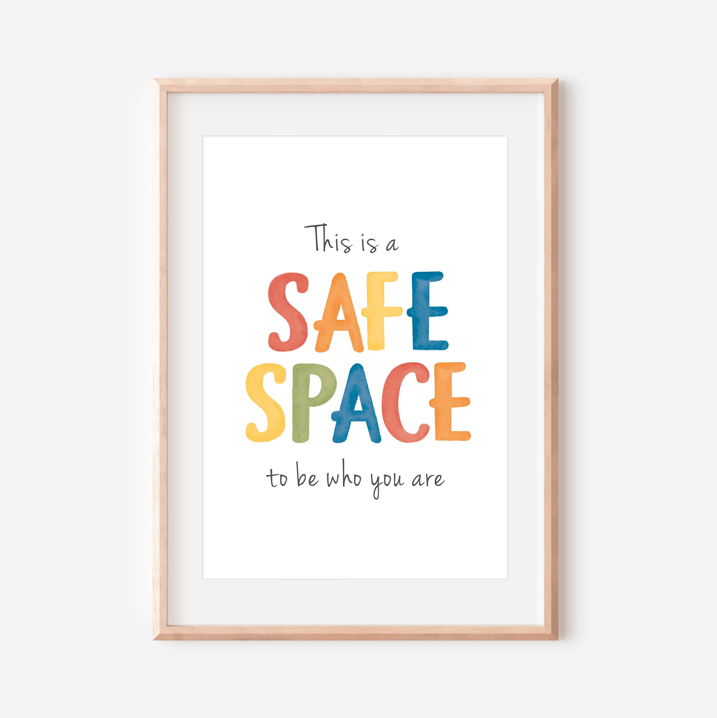 Calming Corner Poster, Safe Space Printable Poster, Mental Health ...