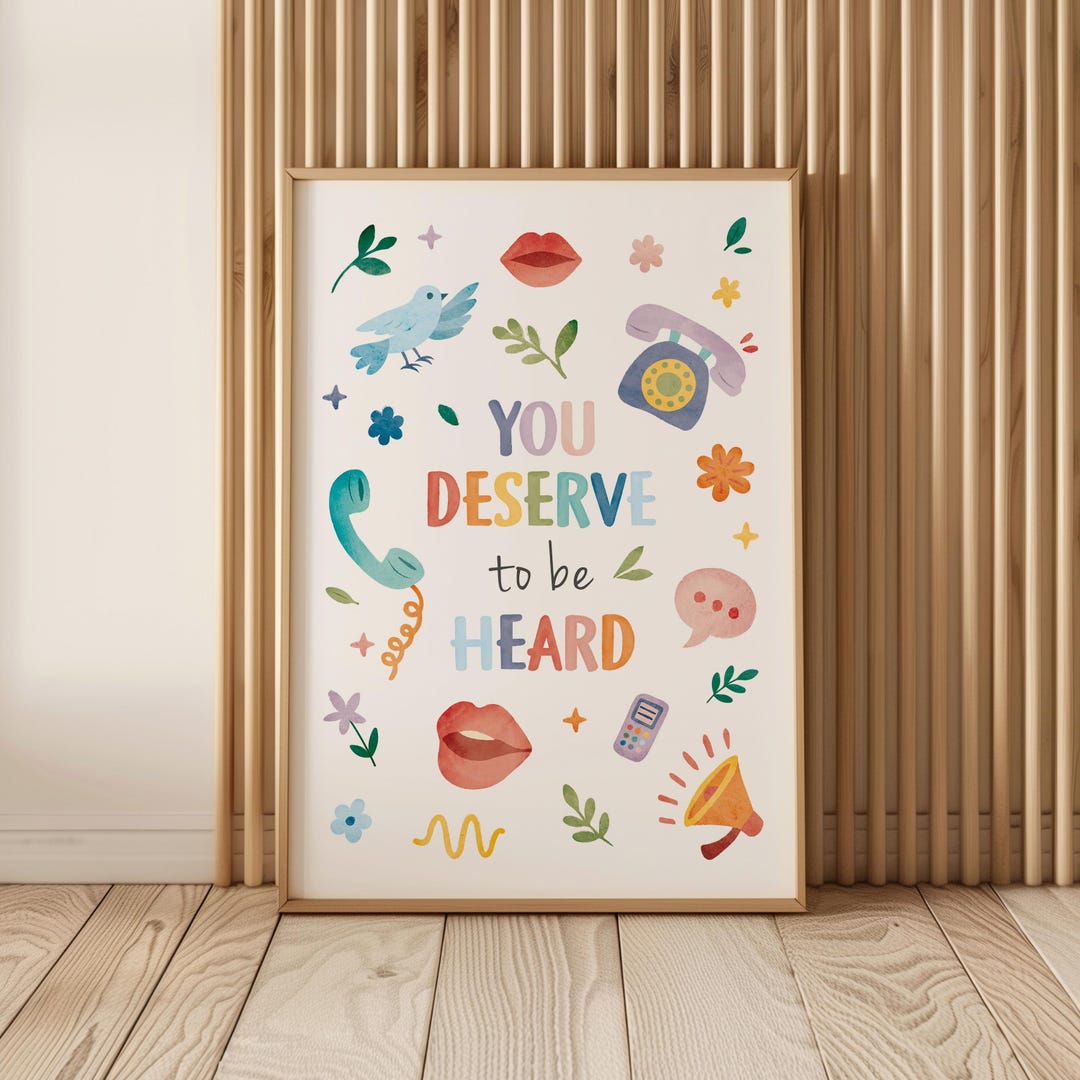 Speech Therapy Poster, Rainbow Wall Art for Slps, Therapy Office Decor ...