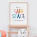 Calming Corner Poster, Safe Space Printable Poster, Mental Health ...