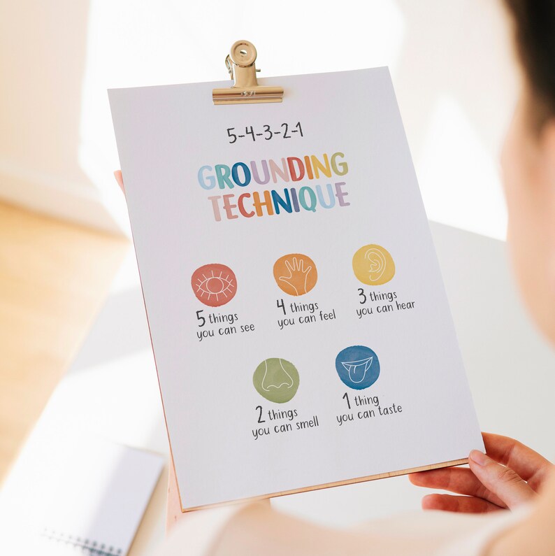 Grounding Technique Poster Coping Skills Poster Social - Etsy Australia