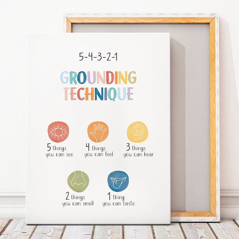 Grounding Technique Poster, Coping Skills Poster, Social Worker ...