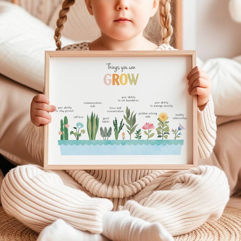 Self-growth, Mindfulness, Therapy Office Decor, Mental Health, Growth ...