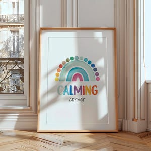 Rainbow Calming Corner Sign: Therapy Decor (digital Download) - Etsy