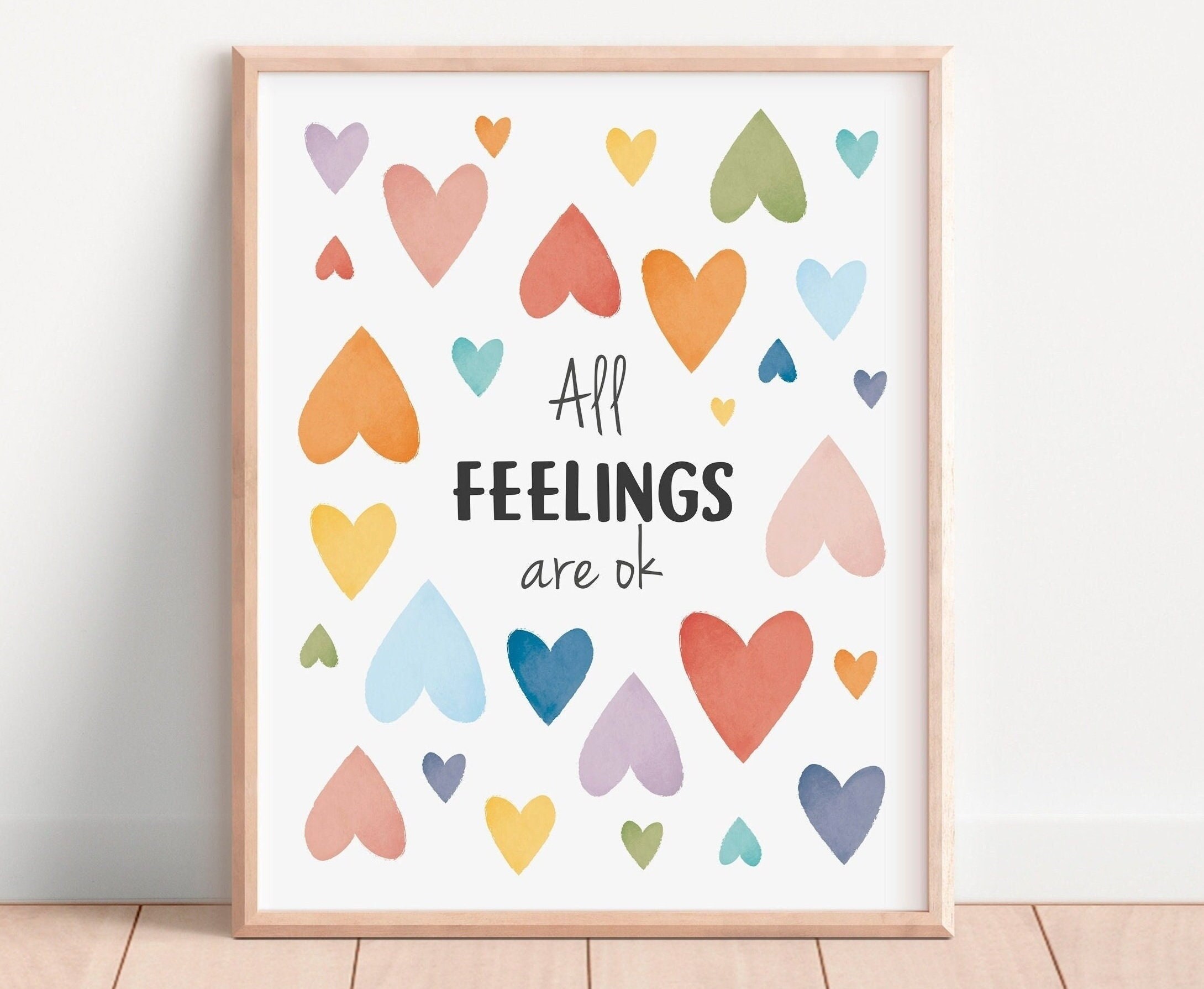 All Feelings Are Ok Poster, Feelings Chart, Mental Health, School ...
