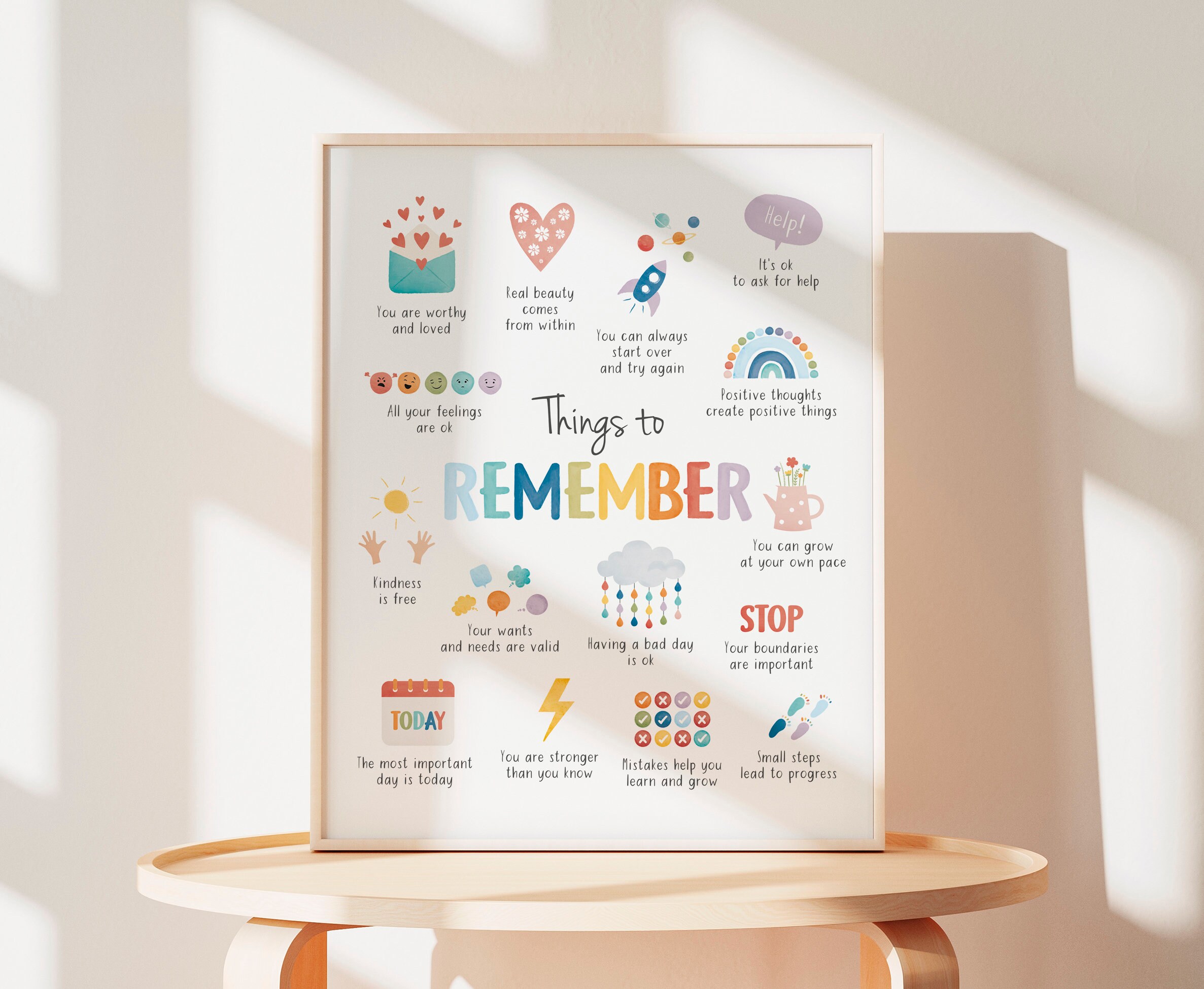 Things to Remember, Therapy Office Decor, Positive Affirmations ...