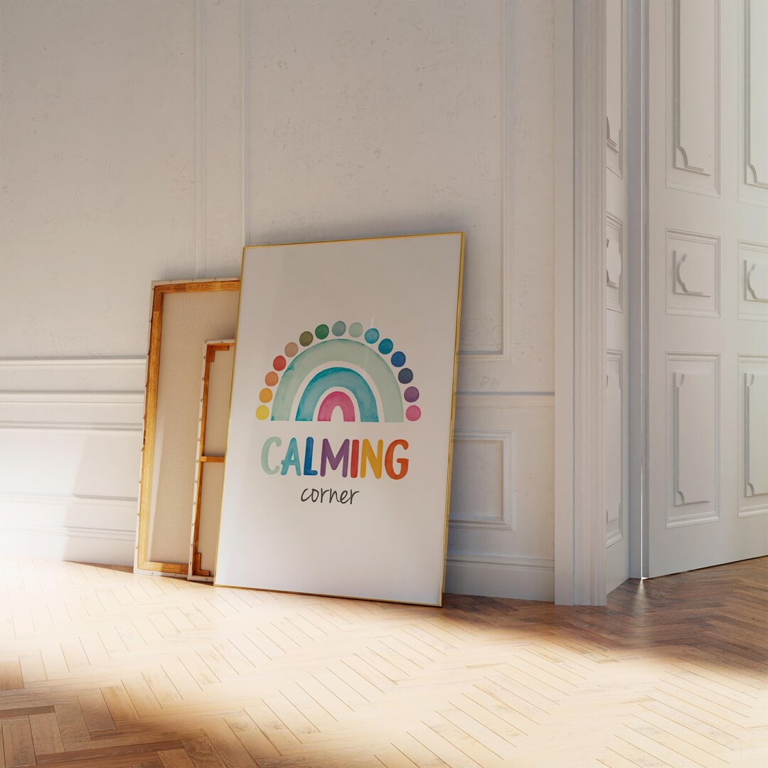 Rainbow Calming Corner Sign: Therapy Decor (digital Download) - Etsy