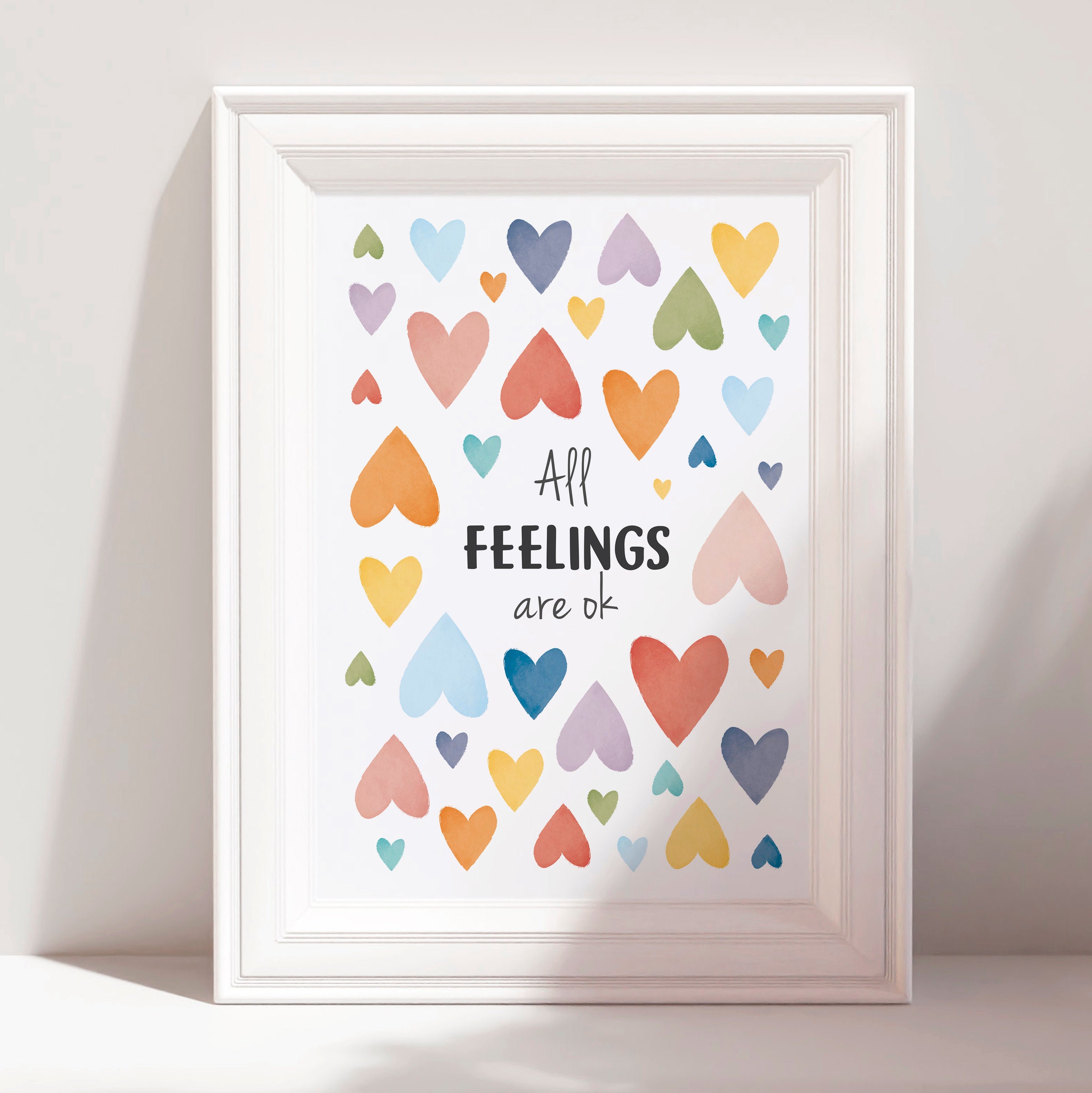 All Feelings Are Ok Poster, Feelings Chart, Mental Health, School ...
