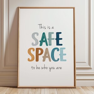This is A Safe Space to Be Who You Are, Mental Health Poster, Social ...