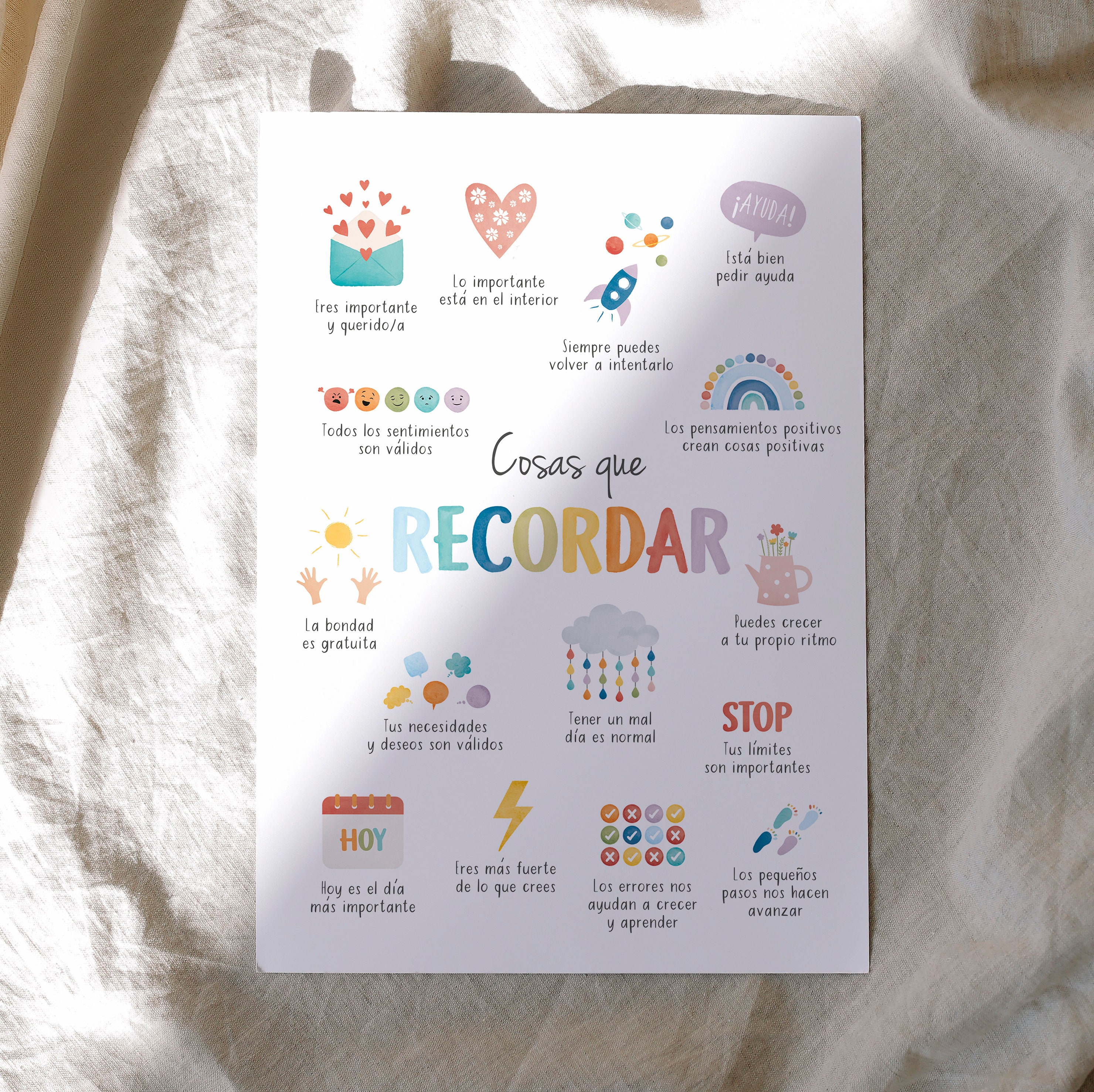 Spanish Things to Remember, Spanish Therapy Office Decor, Spanish ...
