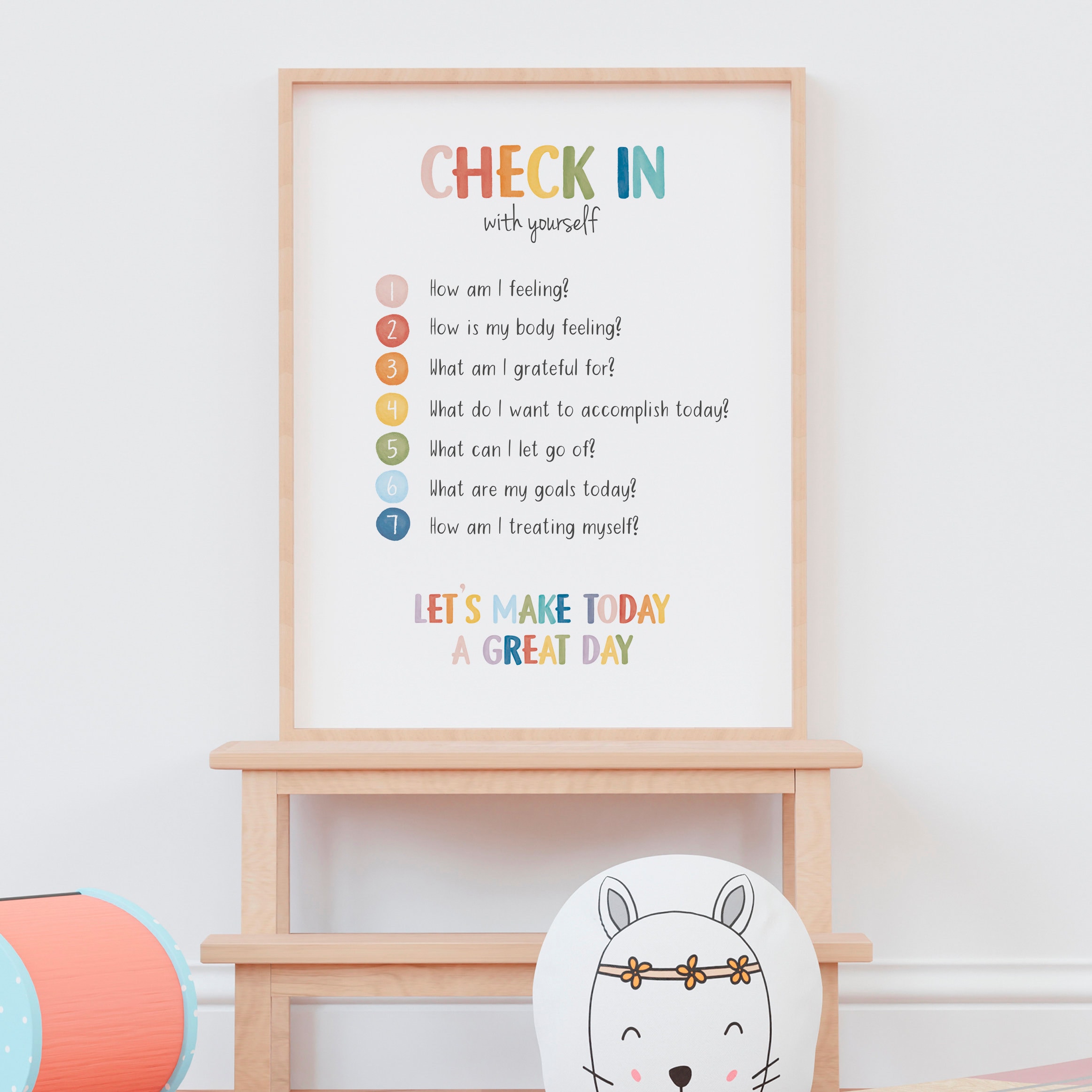 Daily Check-in Poster School Counselor Mindfulness - Etsy