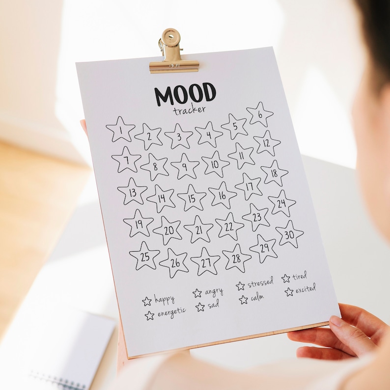Kids Mood Tracker Printable: Daily Feelings Chart (digital Download) - Etsy