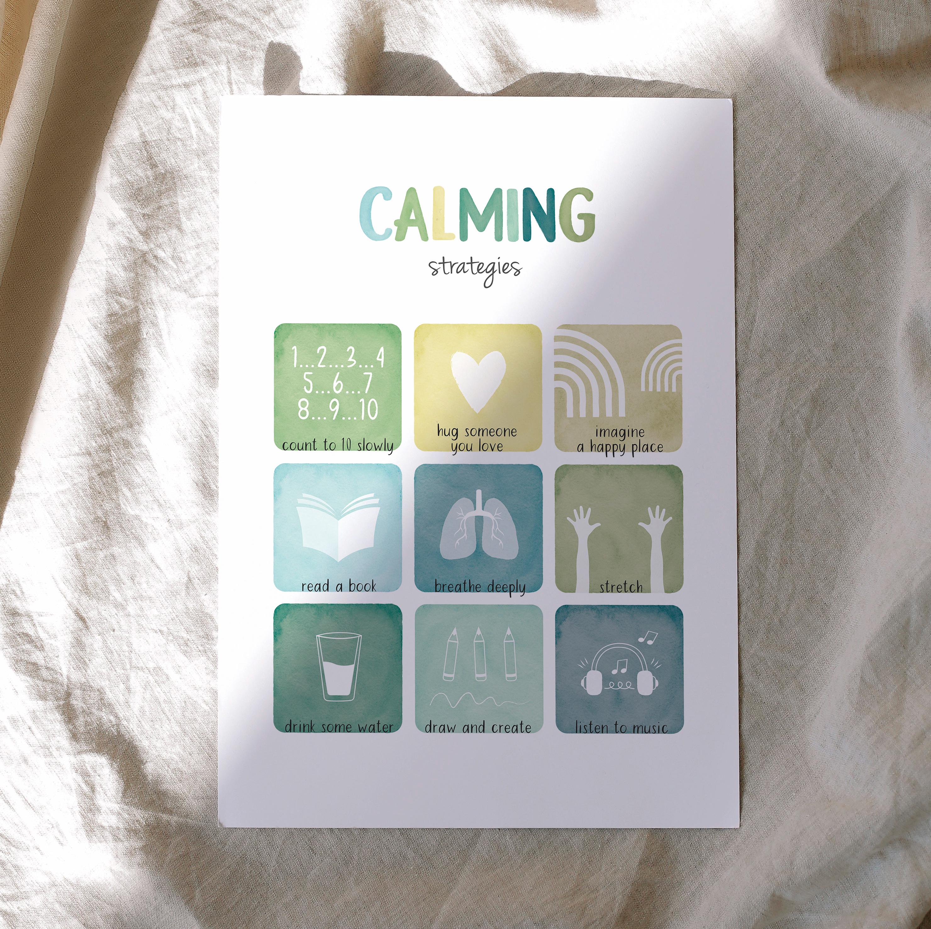 Green Therapy Office Decor Bundle, Feelings Wheel, Growth Mindset ...