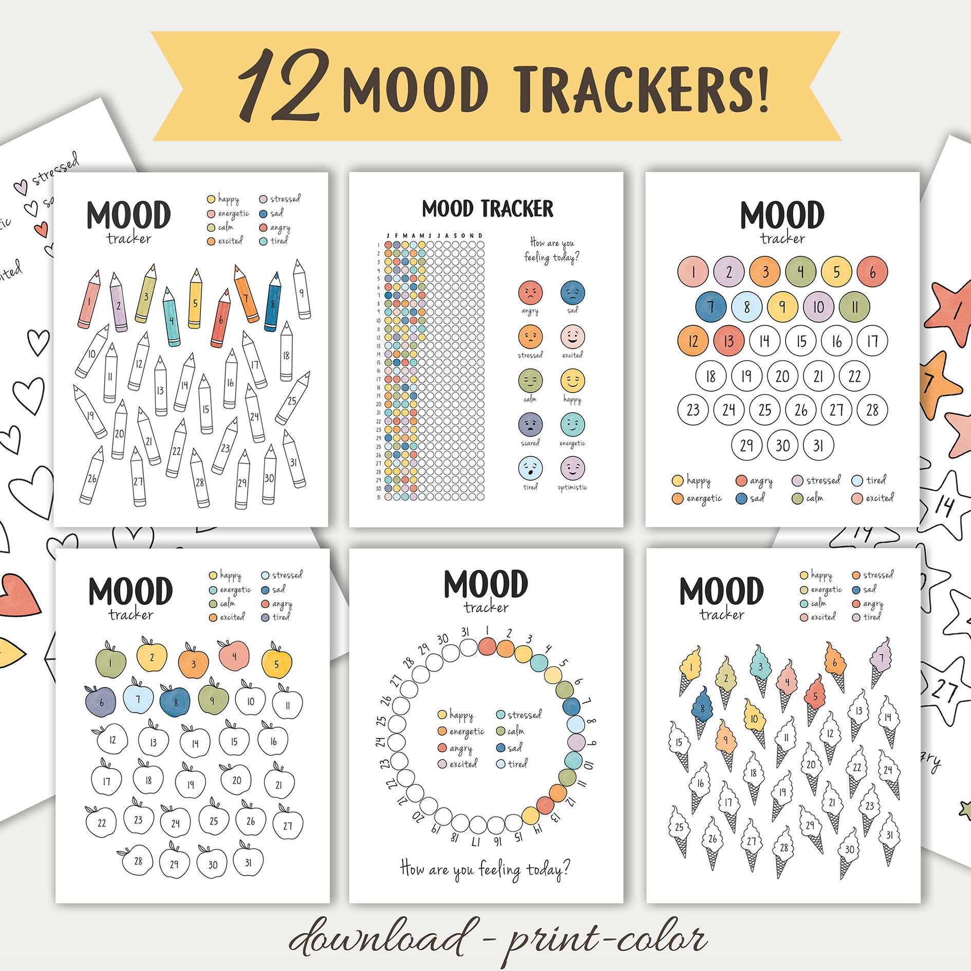 Therapy Office Decor Bundle, Feelings Wheel, Calming Corner ...