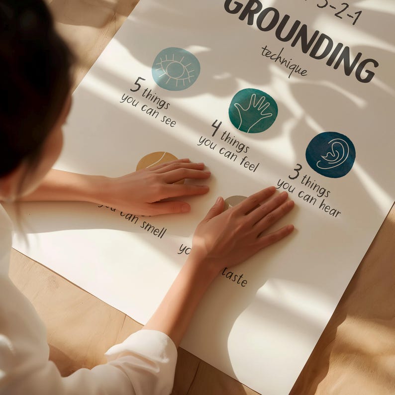 Grounding Technique, Coping Skills, Therapy Office Decor, Self Care ...