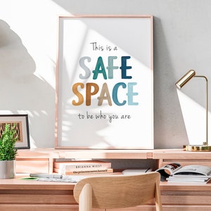 This is A Safe Space to Be Who You Are, Mental Health Poster, Social ...