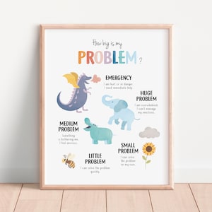 How Big is My Problem Poster, Size of the Problem, Anxiety Relief, Calm ...