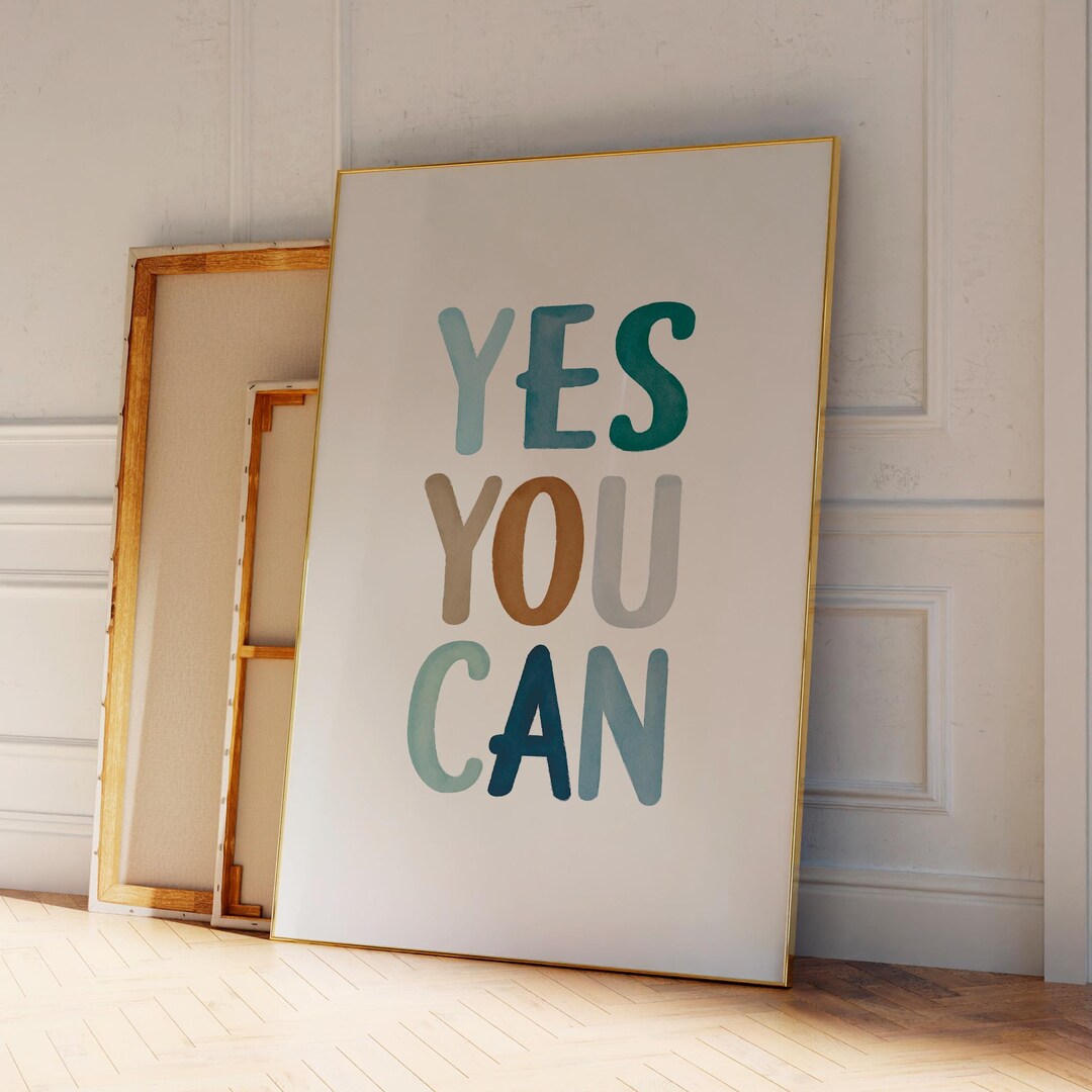 Growth Mindset Art: "yes You Can" Motivational Print (digital Download ...