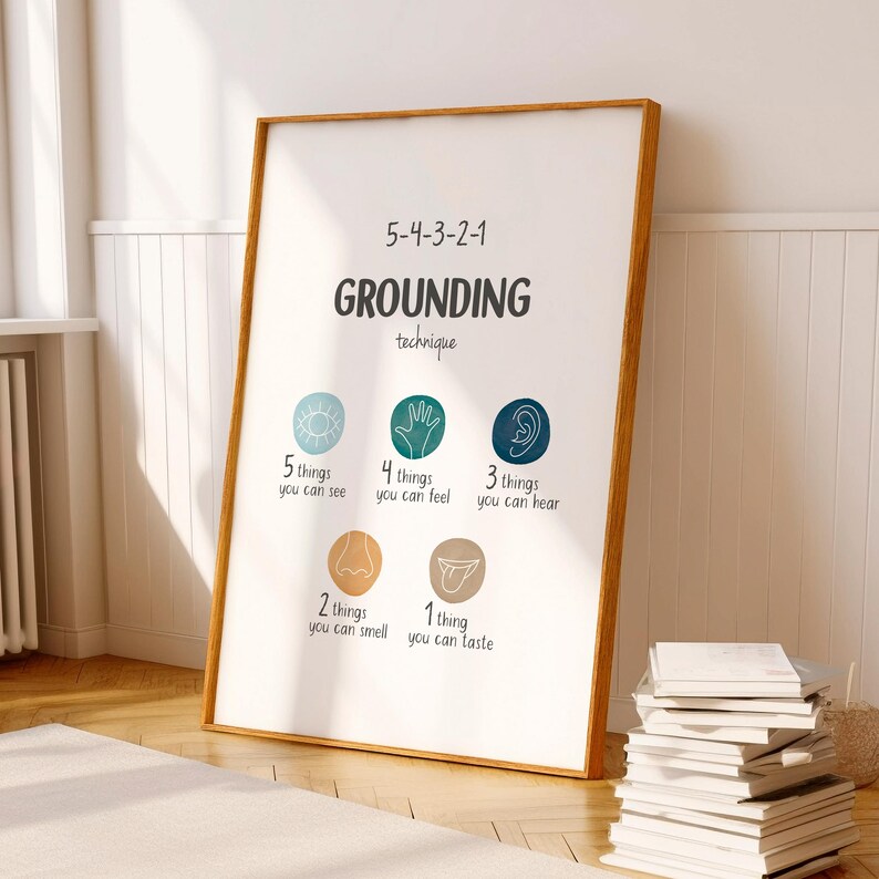 Grounding Technique, Coping Skills, Therapy Office Decor, Self Care ...