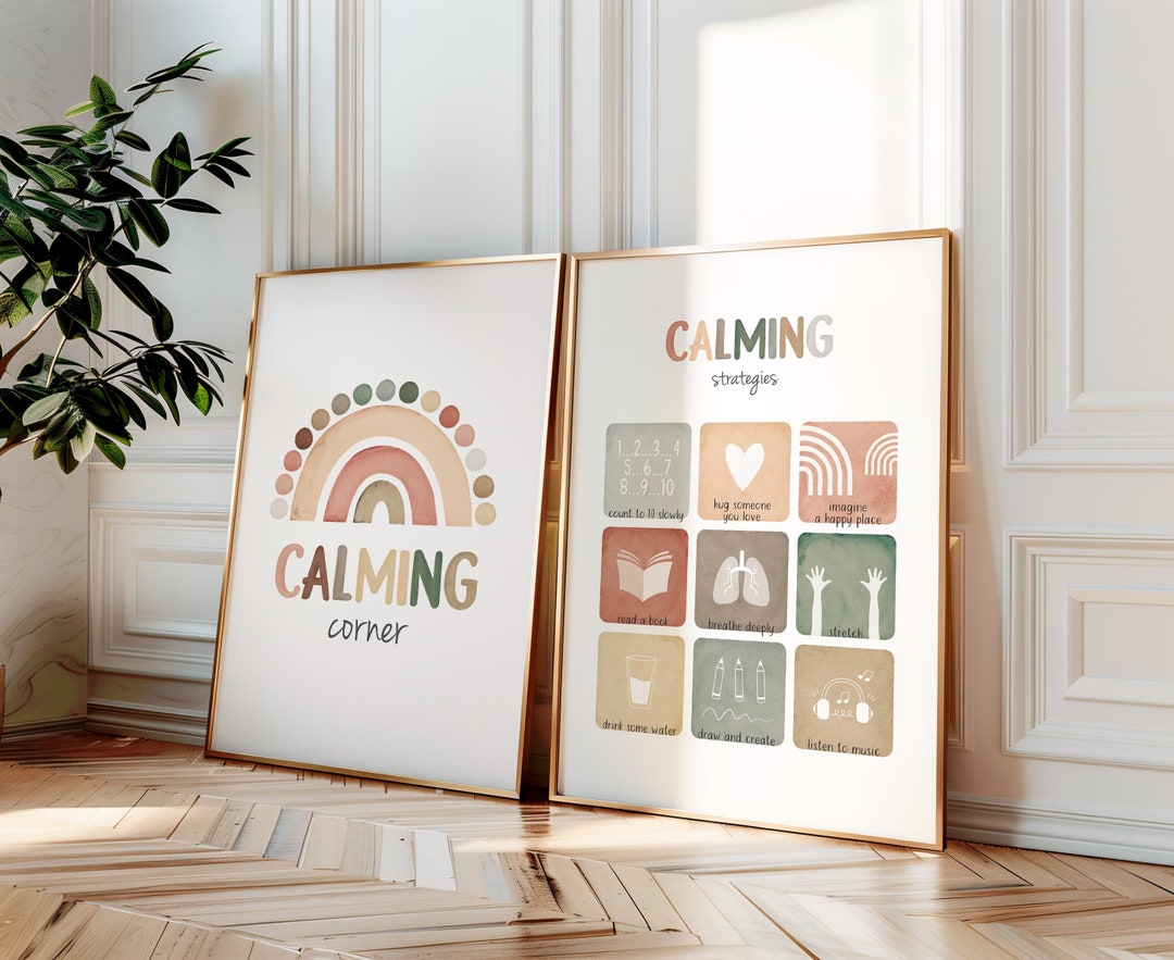 Neutral Therapy Office Wall Decor, Calming Strategies, Neutral Calming ...