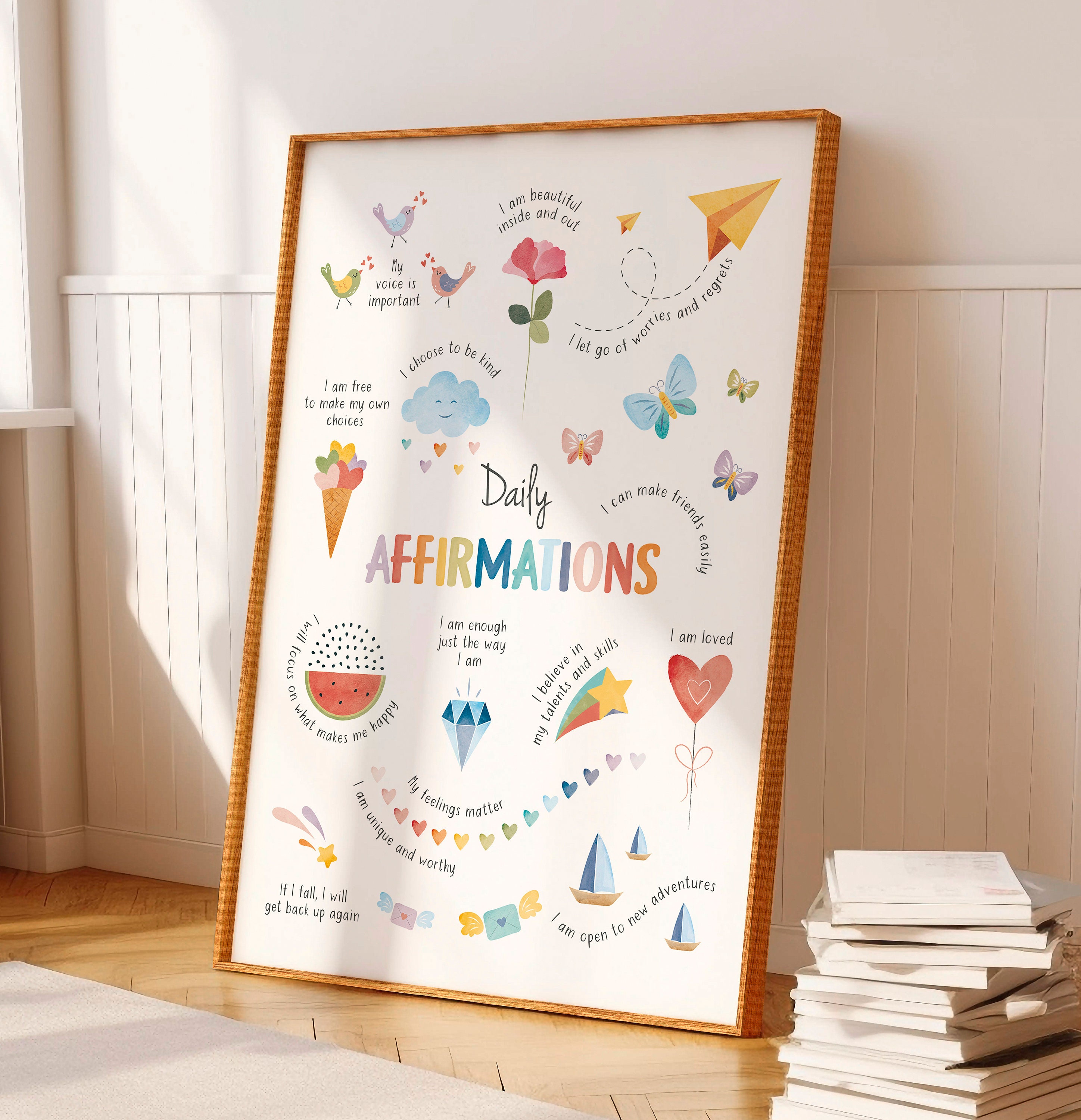 Positive Affirmation Poster, Therapy Office Decor, Mental Health ...