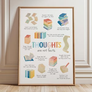 Thoughts Are Not Facts, Therapy Office Decor, School Counselor, Calming ...