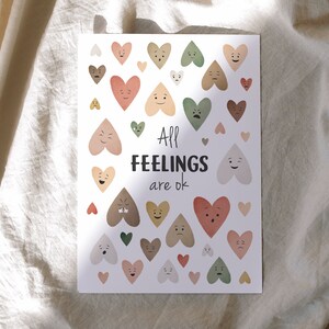 Feelings Chart, Therapy Office Decor, Mental Health, School Counselor ...
