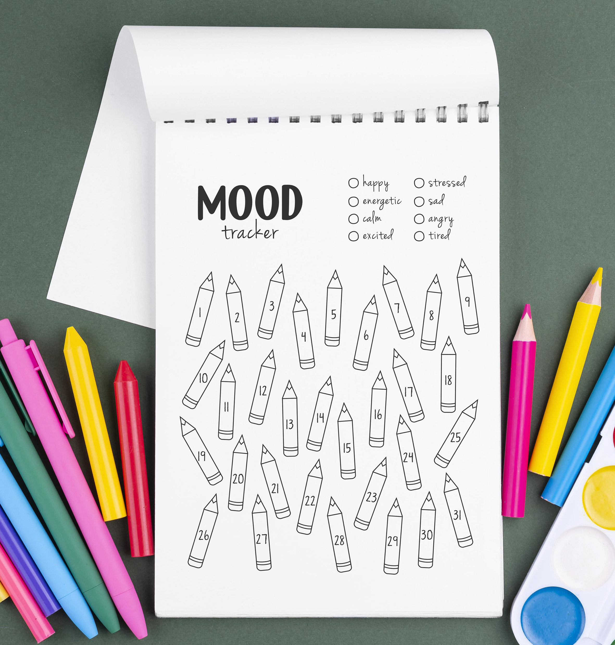 Mood Tracker, Printable Tracker, Feelings Chart, Daily Mood Tracker ...
