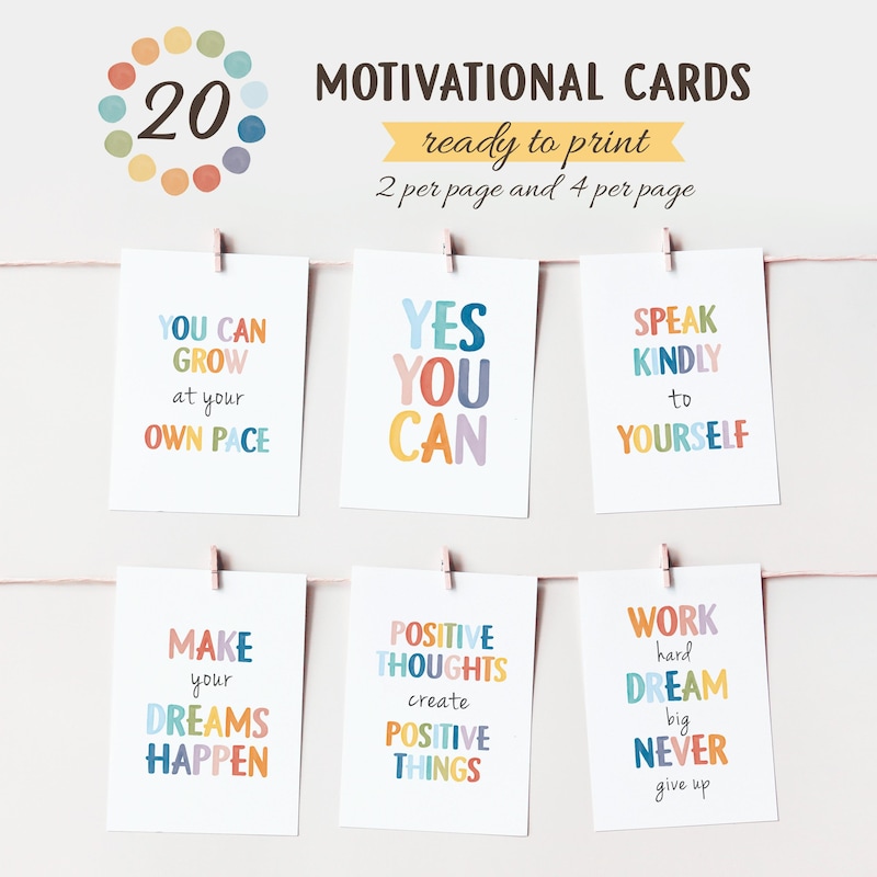 Inspirational Quote Cards - Etsy