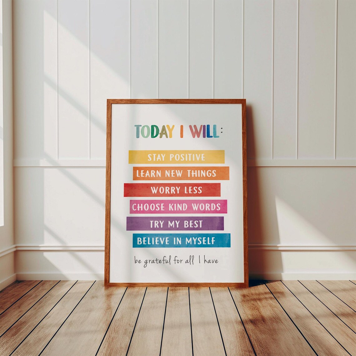 Today I Will Poster: Calming Corner Decor (digital Download) - Etsy