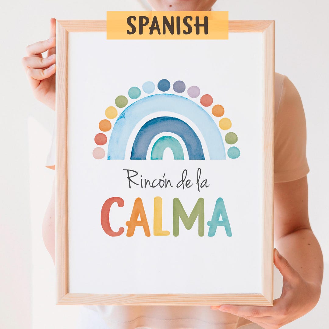 Spanish Calming Corner Sign: Therapy Office Decor (digital Download) - Etsy