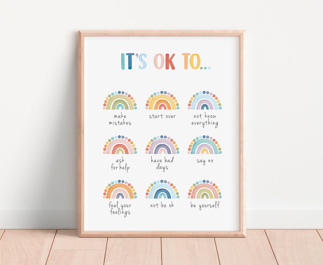 It's Okay to Not Be Okay Poster, Educational Poster, Therapy Poster ...