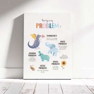 How Big is My Problem Poster, Size of the Problem, Anxiety Relief, Calm ...