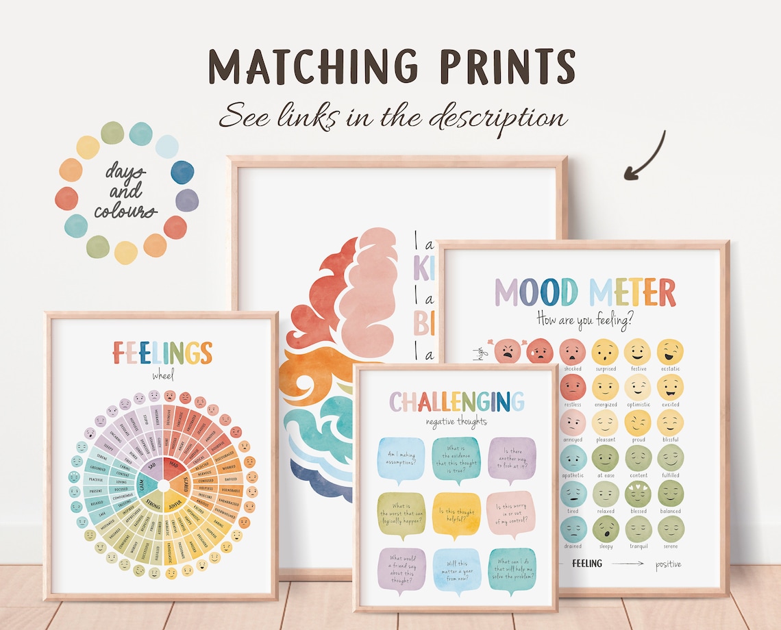 Set of 12 Positive Posters, Classroom Decor Bundle, 12 Therapy Office ...