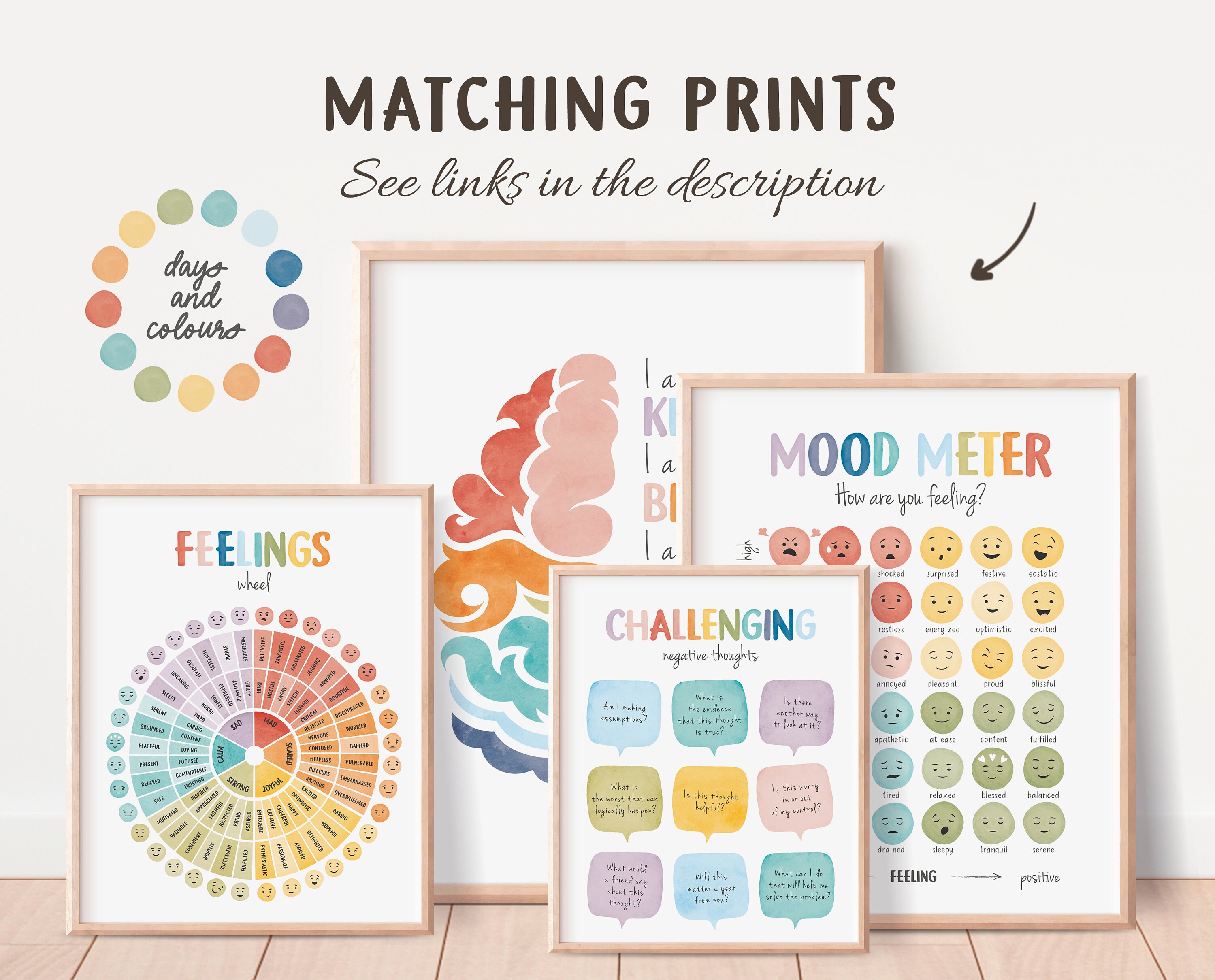 Set of 12 Positive Posters, Classroom Decor Bundle, 12 Therapy Office ...